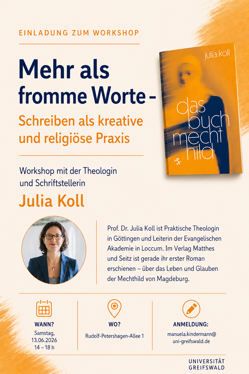 Schreibworkshop mit Julia Koll - Universität Greifswald